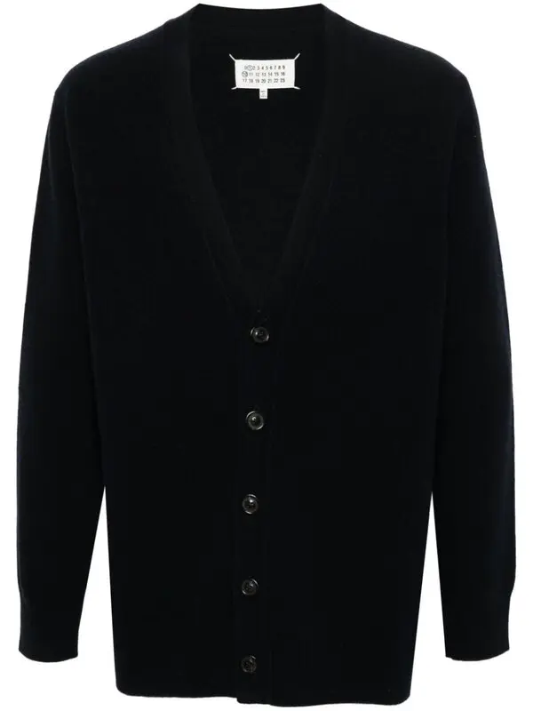 MAISON MARGIELA Brushed Wool Cardigan - Black