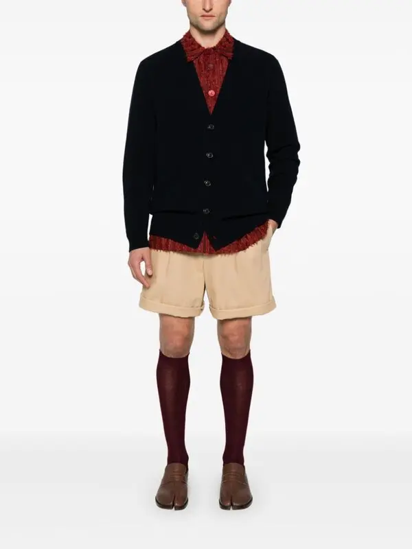 MAISON MARGIELA Brushed Wool Cardigan - Black