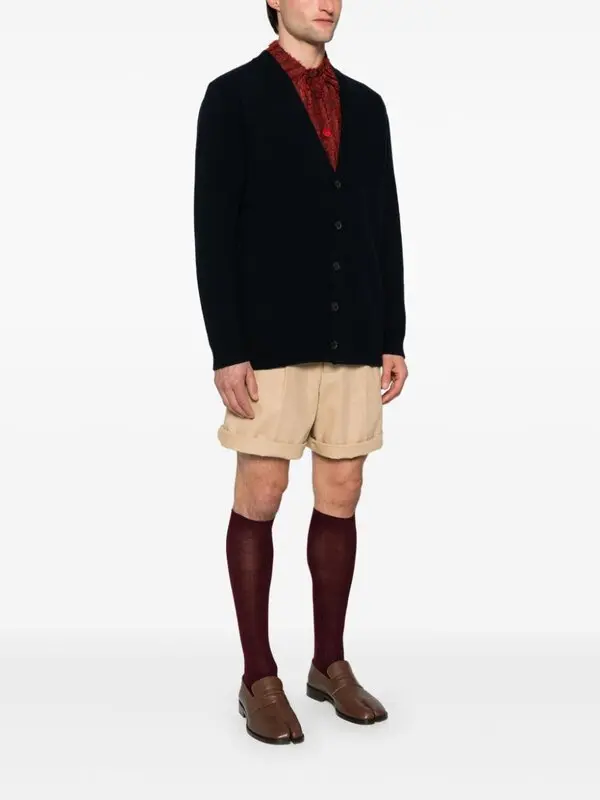 MAISON MARGIELA Brushed Wool Cardigan - Black
