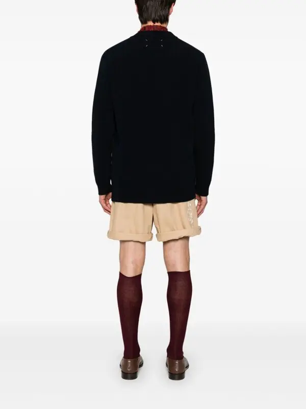 MAISON MARGIELA Brushed Wool Cardigan - Black