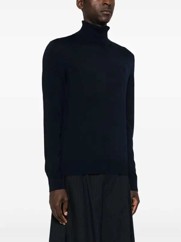 Dsquared2 Logo-embroidered Roll-neck Jumper - Blue