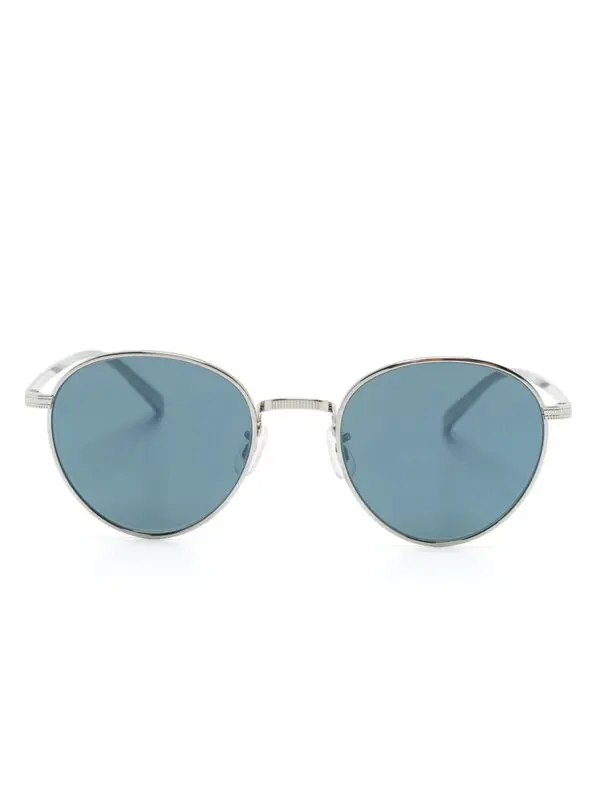 Oliver Spencer Rhydian Oval-frame Sunglasses - Silver