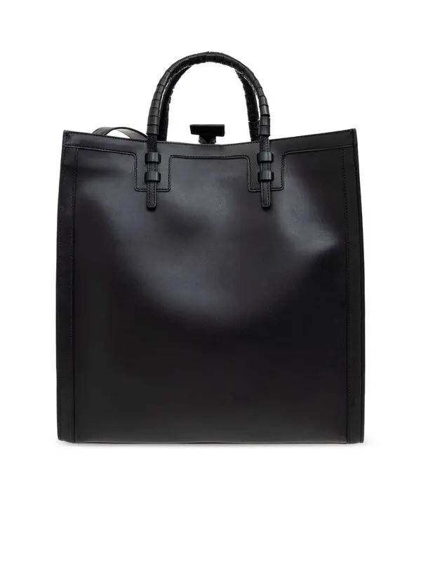 Casadei Beaurivage Leather Tote Bag - Black