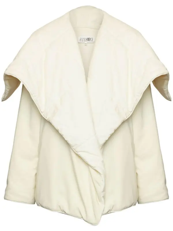 MAISON MARGIELA Oversize-collar Padded Jacket - Neutrals