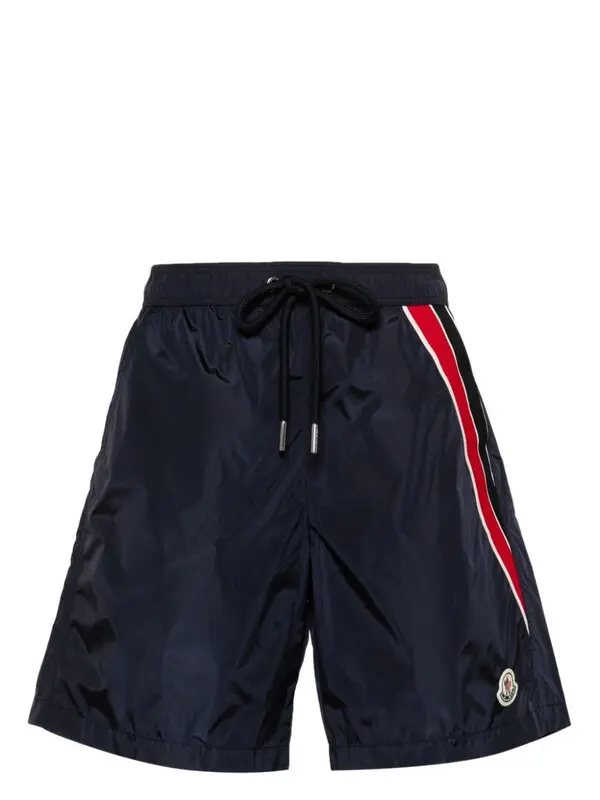 Moncler Logo-patch Swim Shorts - Blue