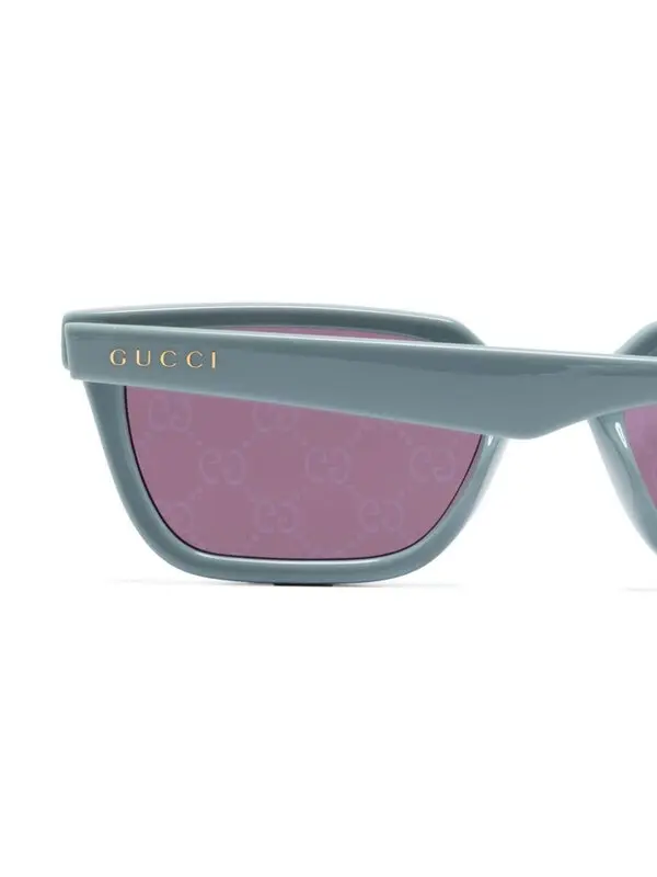Gucci Rectangle-frame Sunglasses - Blue