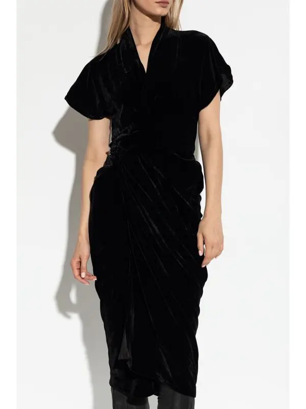 Rick Owens Velvet Wrap Dress