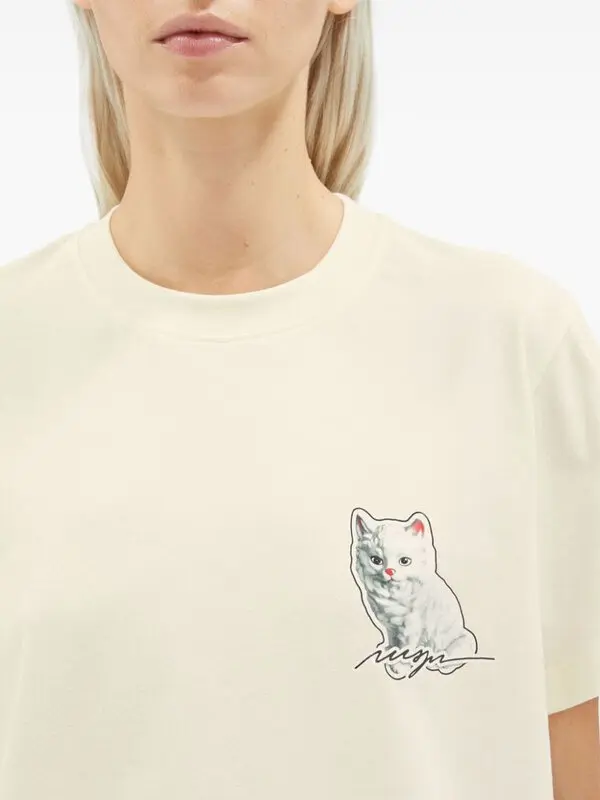 MSGM Graphic-print Cotton T-shirt