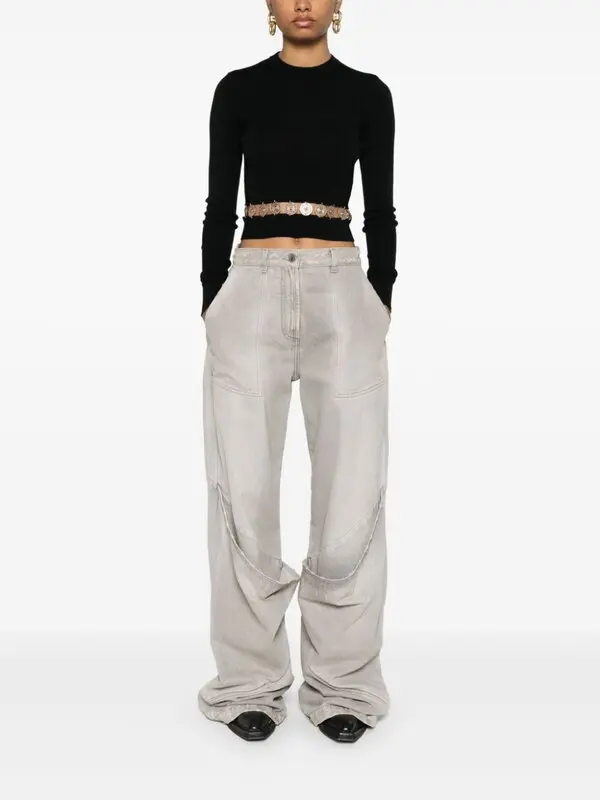 Rabanne Ribbed-knit Top With Studs