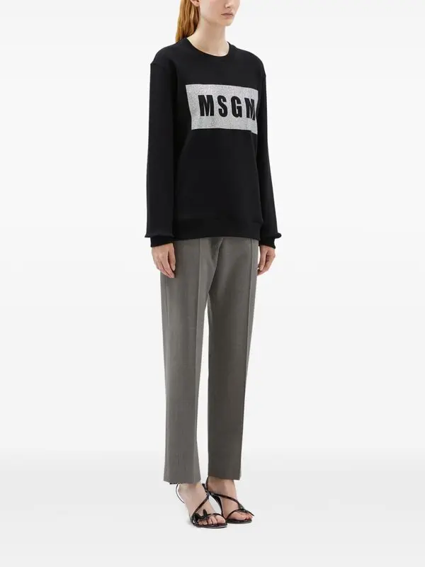 MSGM Logo-print Sweatshirt - Black