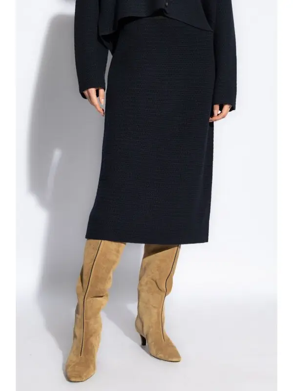 Fabiana Filippi Wool Midi Skirt - Blue