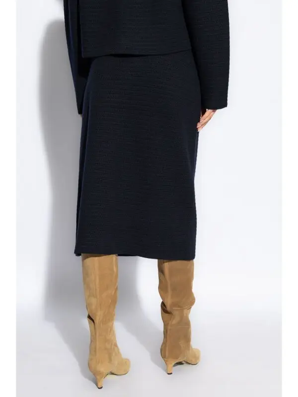 Fabiana Filippi Wool Midi Skirt - Blue
