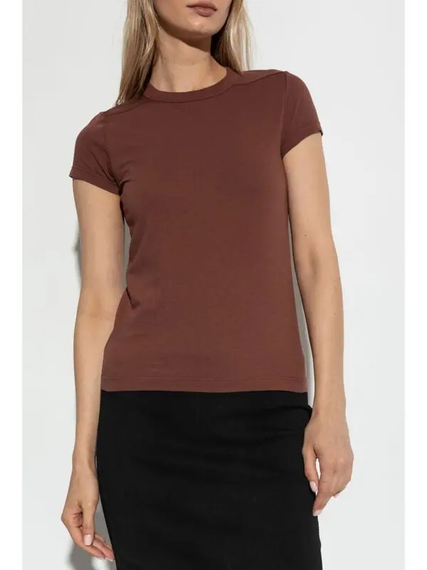 Rick Owens Level Cropped T-shirt - Red