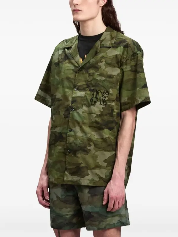 Palm Angels Camouflage-print Cotton Shirt