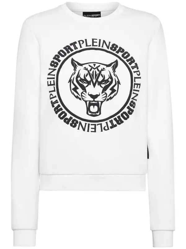 PLEIN SPORT Tiger-print Sweatshirt - White
