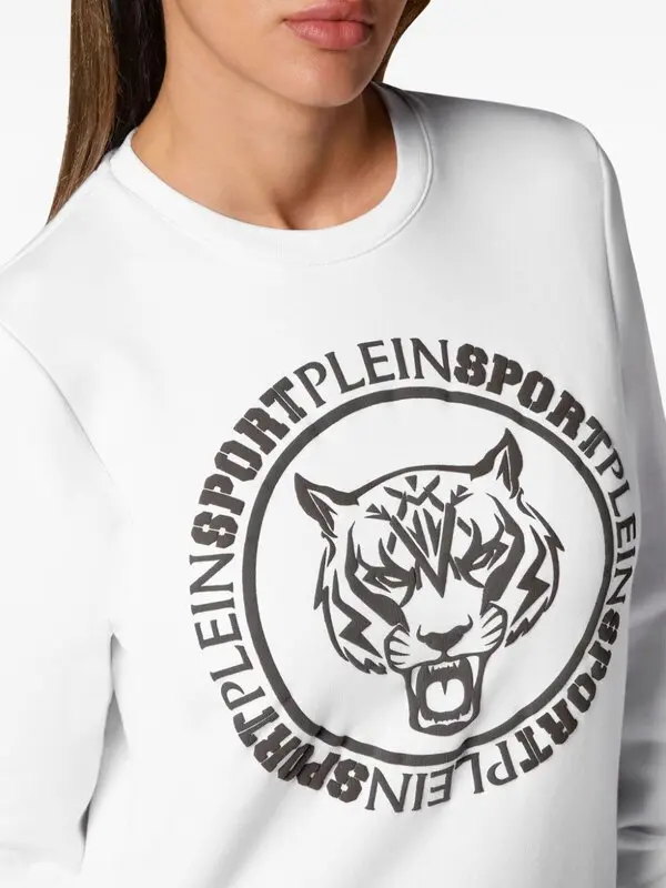 PLEIN SPORT Tiger-print Sweatshirt - White