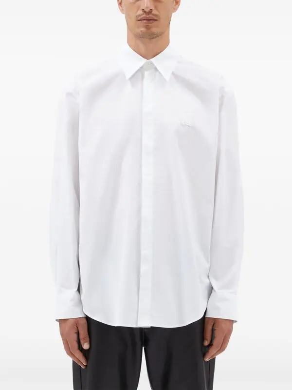 MSGM Logo-appliqué Long-sleeve Shirt