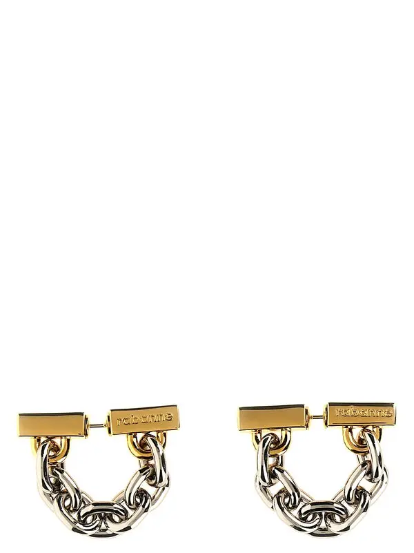 Rabanne Xl Chain-link Earrings - Multicolor