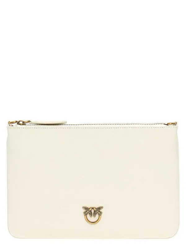 Pinko Flat Clutch - White