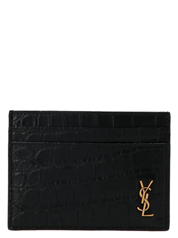 Saint Laurent Tiny Cassandre' Card Holder - Black