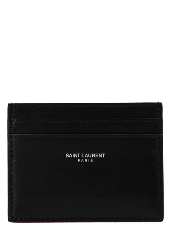 Saint Laurent Logo Card Holder - Black