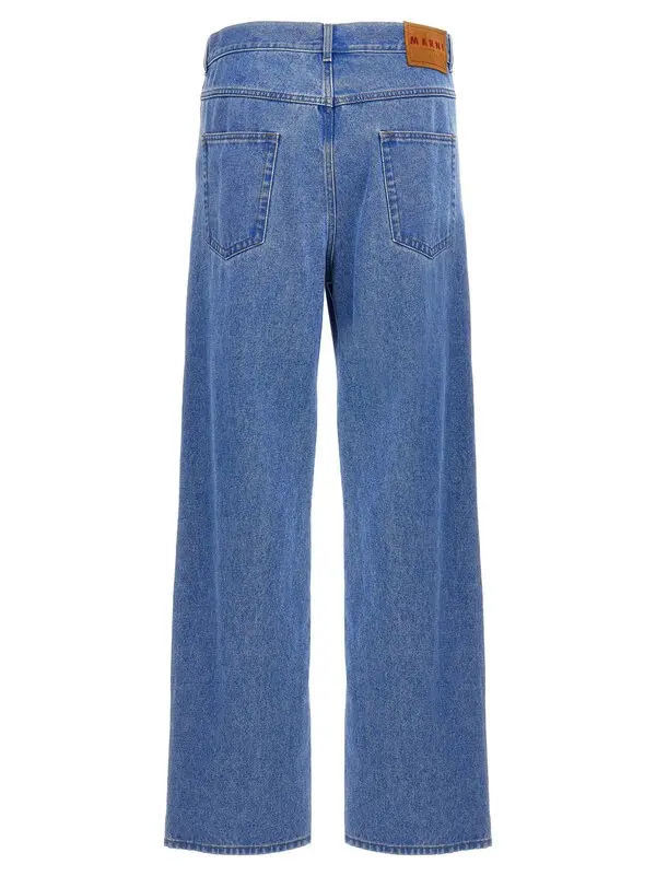 Marni Bleached Coated Denim Jeans