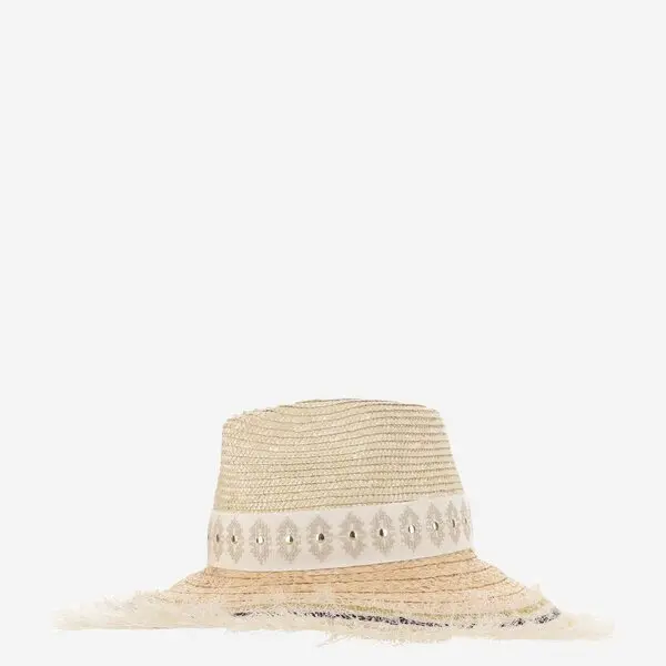 FERRUCCIO VECCHI Straw And Viscose Hat