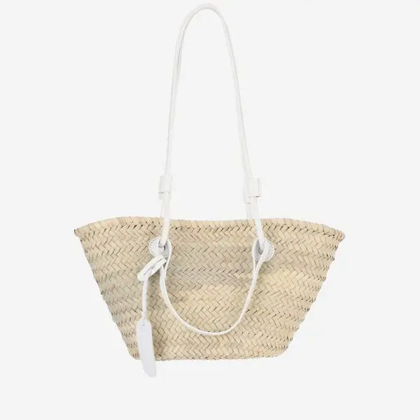 FILIPPO CATARZI Straw Tote With Logo