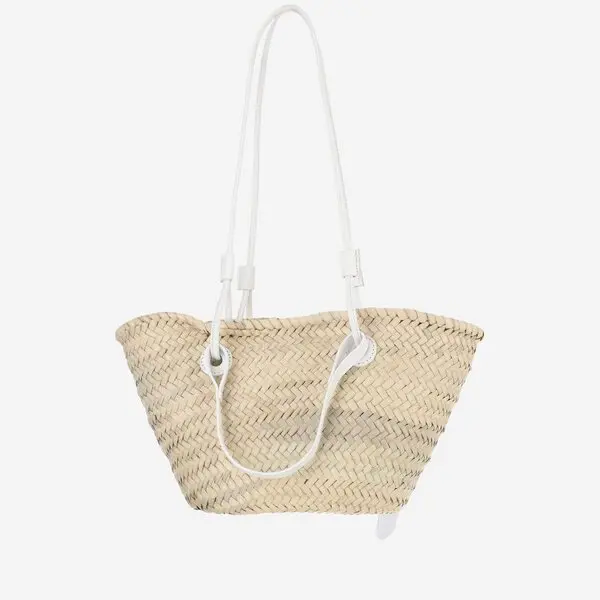 FILIPPO CATARZI Straw Tote With Logo
