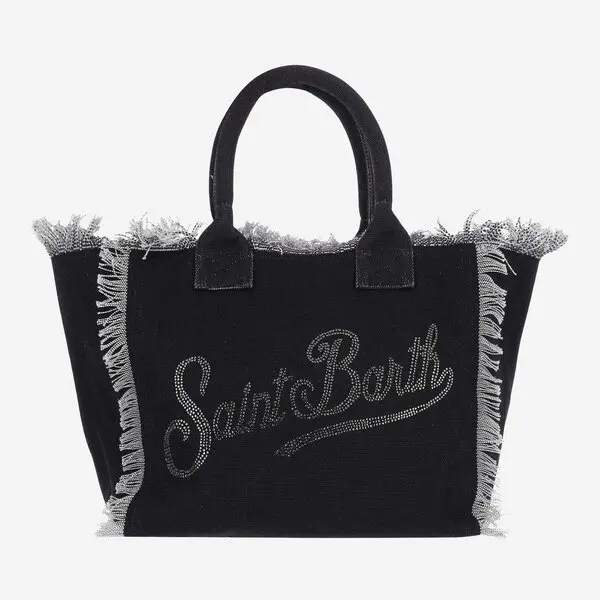 MC2 SAINT BARTH Rhinestone Logo Vanity Bag