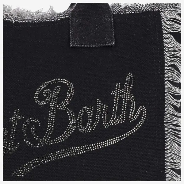 MC2 SAINT BARTH Rhinestone Logo Vanity Bag