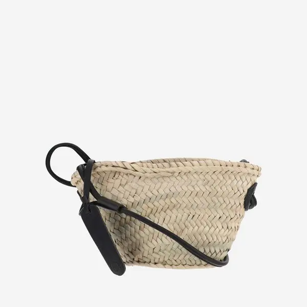 FILIPPO CATARZI Straw Shoulder Bag With Logo
