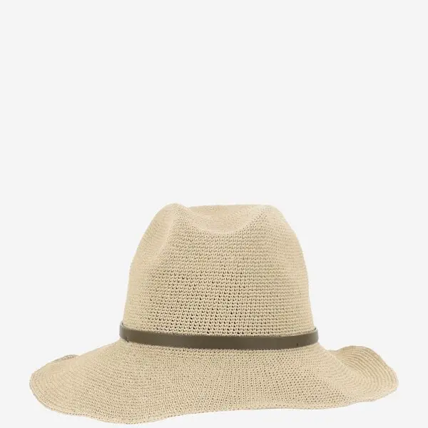FILIPPO CATARZI Paper Hat With Logo - Beige