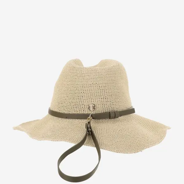 FILIPPO CATARZI Paper Hat With Logo - Beige