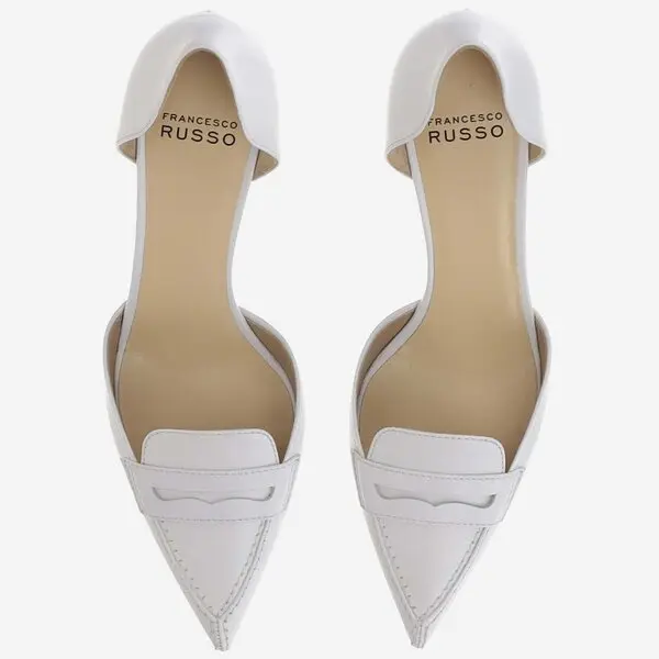 FRANCESCO RUSSO Leather D'orsay Pumps