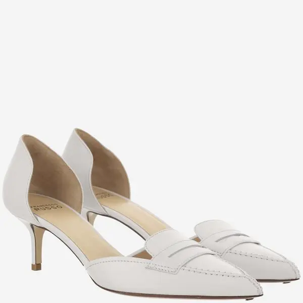 FRANCESCO RUSSO Leather D'orsay Pumps