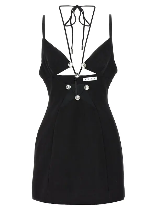 star cut out dress Black Premium Embellished Star Cut Out Dress