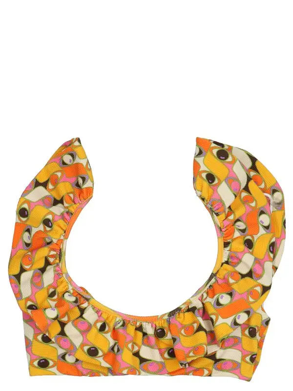 La DoubleJ Ruffle Bikini Top - Multicolor