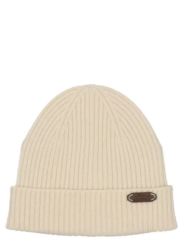 Brioni Fisherman’s Rib Beanie - White