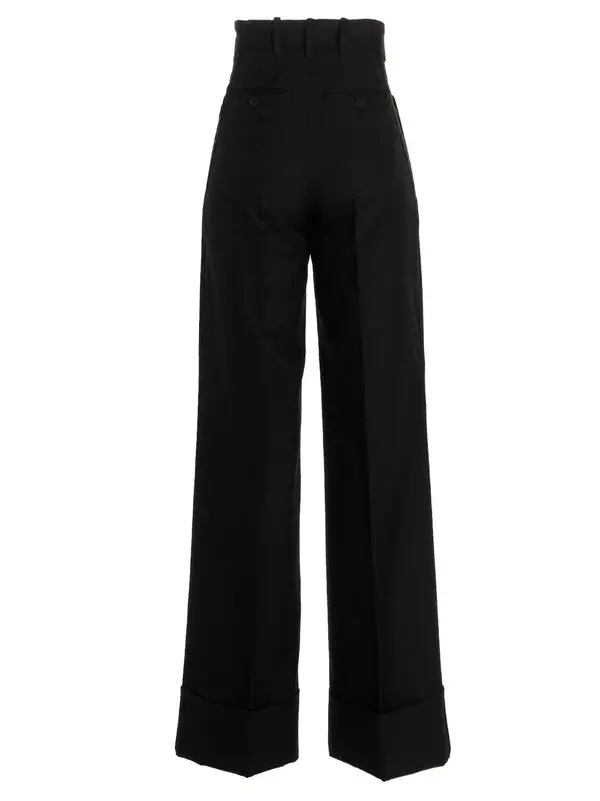 CAPASA Check Wide Leg Trousers