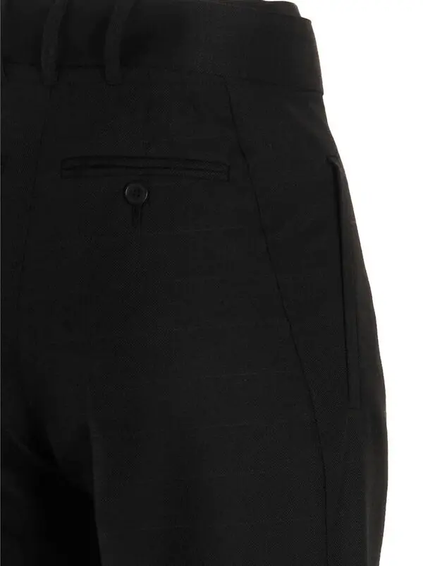 CAPASA Check Wide Leg Trousers
