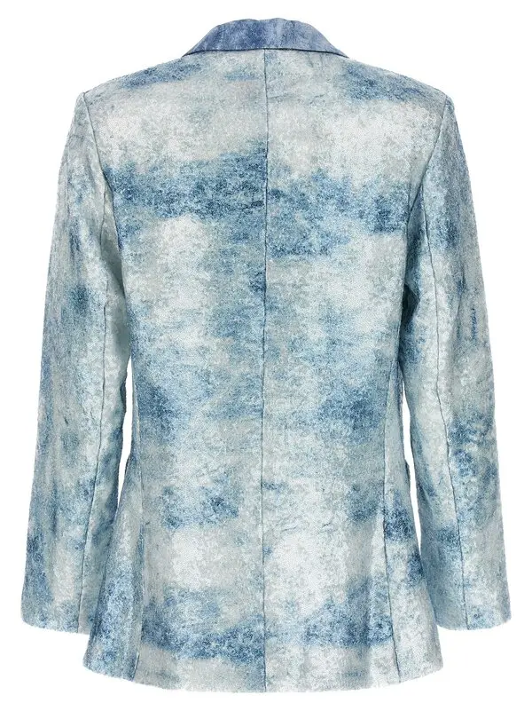 LE TWINS Como Sequined Blazer - Light Blue