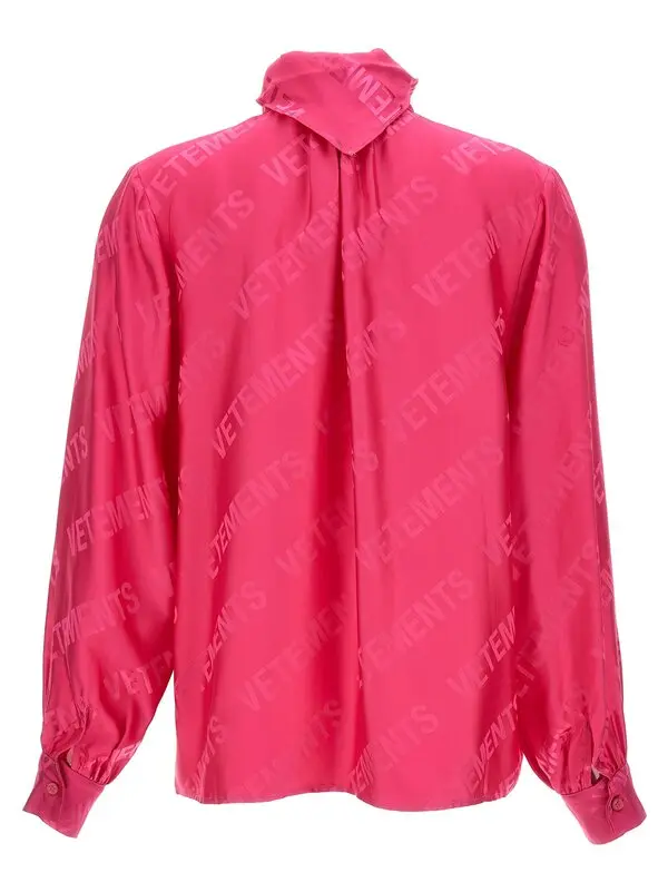 Vetements Monogram Viscose Blouse - Fuchsia