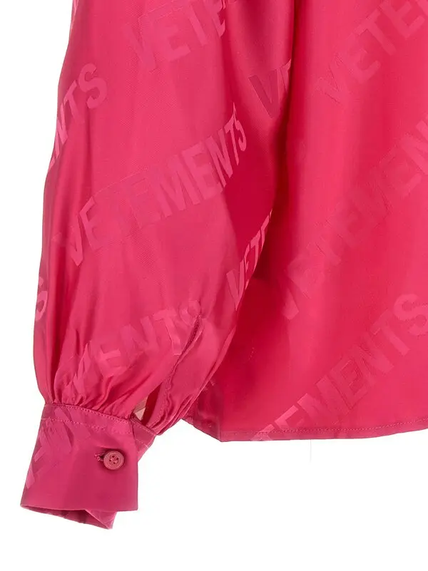 Vetements Monogram Viscose Blouse - Fuchsia