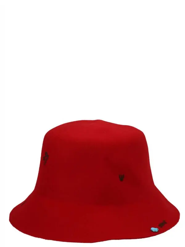 SUPERDUPER X Laurent Jorubini Freya Bucket Hat - Red