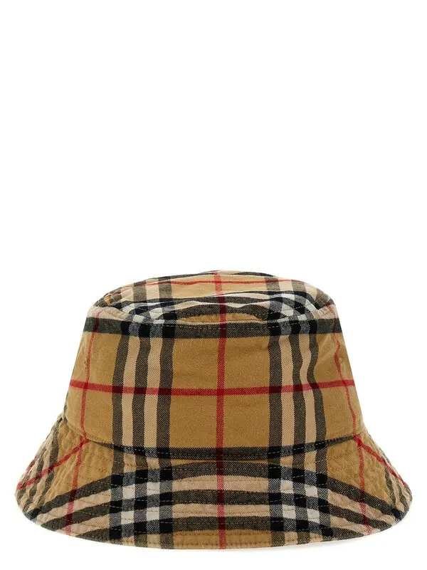Burberry Check Bucket Hat - Beige