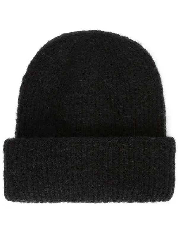 MSGM Turn-up Knitted Beanie - Black