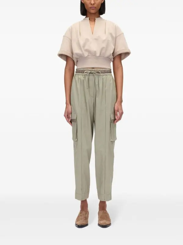 3.1 Phillip Lim V-neck Cotton T-shirt - Neutrals