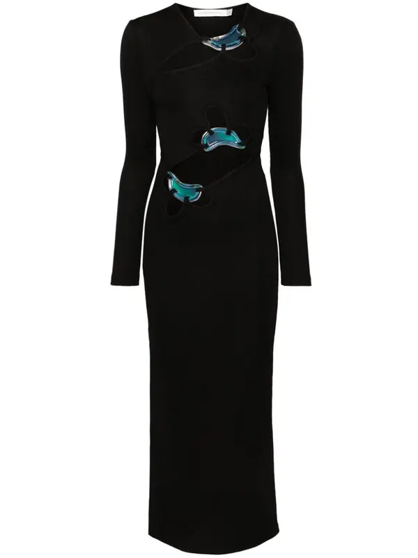 Christopher Esber Cut-out Ribbed Maxi Dress