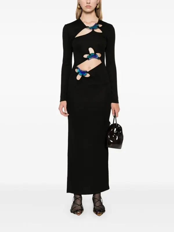 Christopher Esber Cut-out Ribbed Maxi Dress
